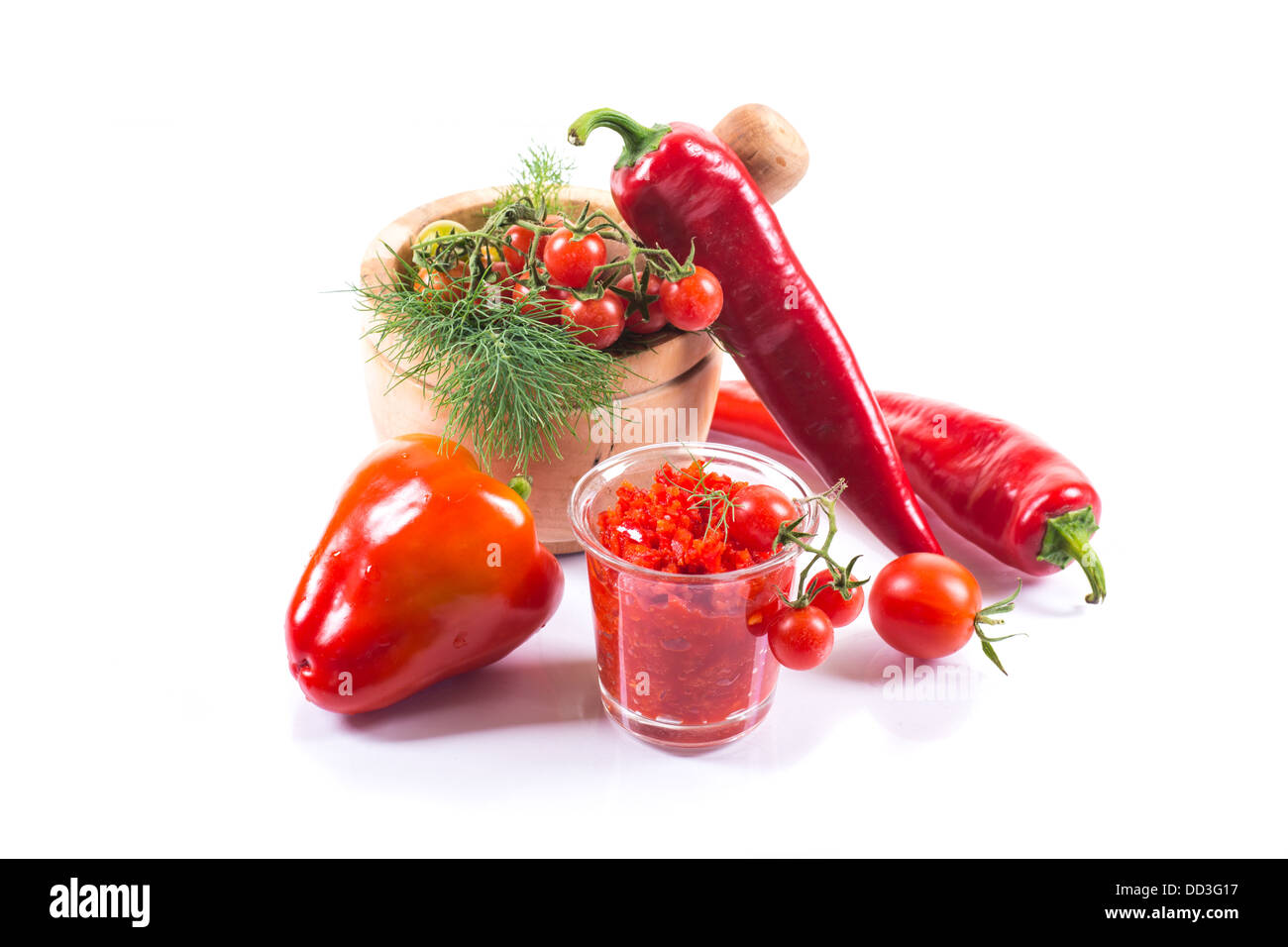 Pickled red chili pepper Cut Out Stock Images & Pictures - Alamy