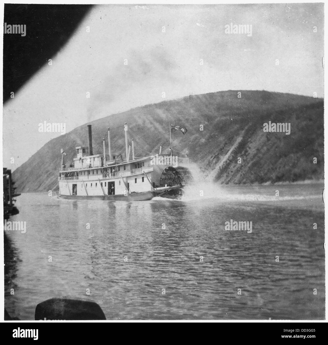 A historical photograph of the steamer White Horse, a vessel operating ...