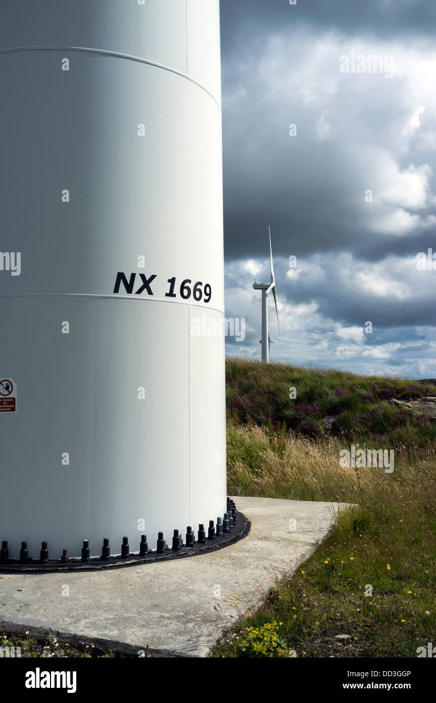 Wind Turbines on the outskirts of Stornoway Isle Of Lewis Scotland UK ...