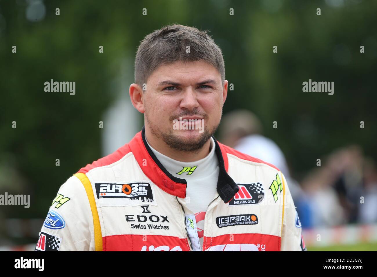 Czech rally driver Martin Prokop is pictured after his special stage of ...