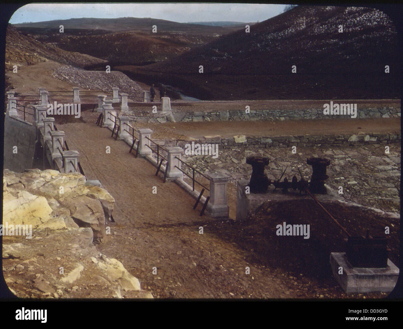 This photograph depicts a bridge crossing over Strawberry River at the ...