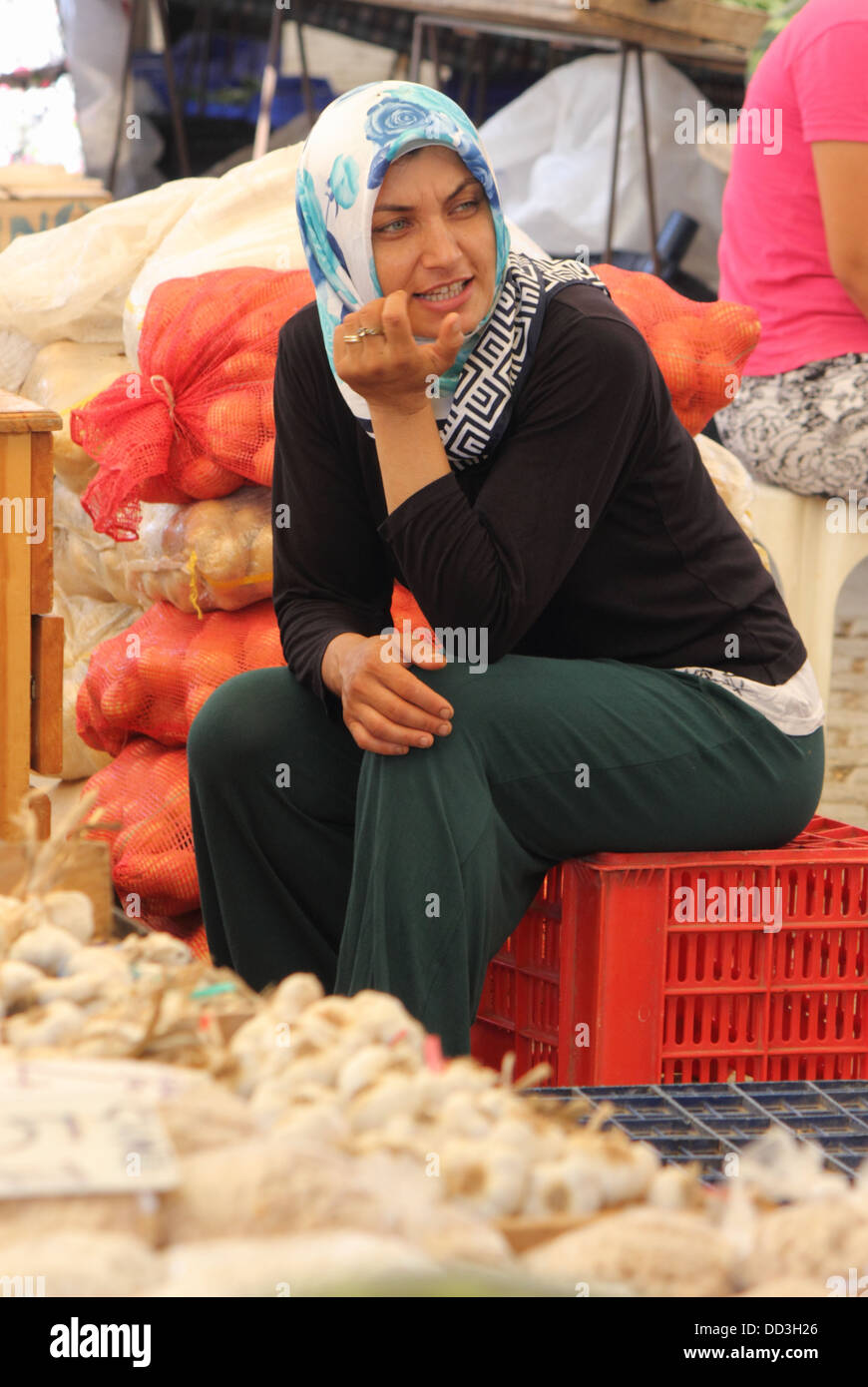Fresh fruit and vegetable produce for sale at a local market in Calis ...
