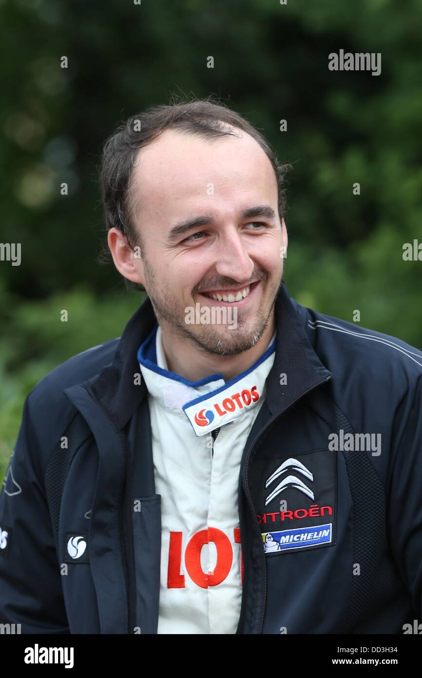 Polish rally driver Robert Kubica is pictured after his special stage ...