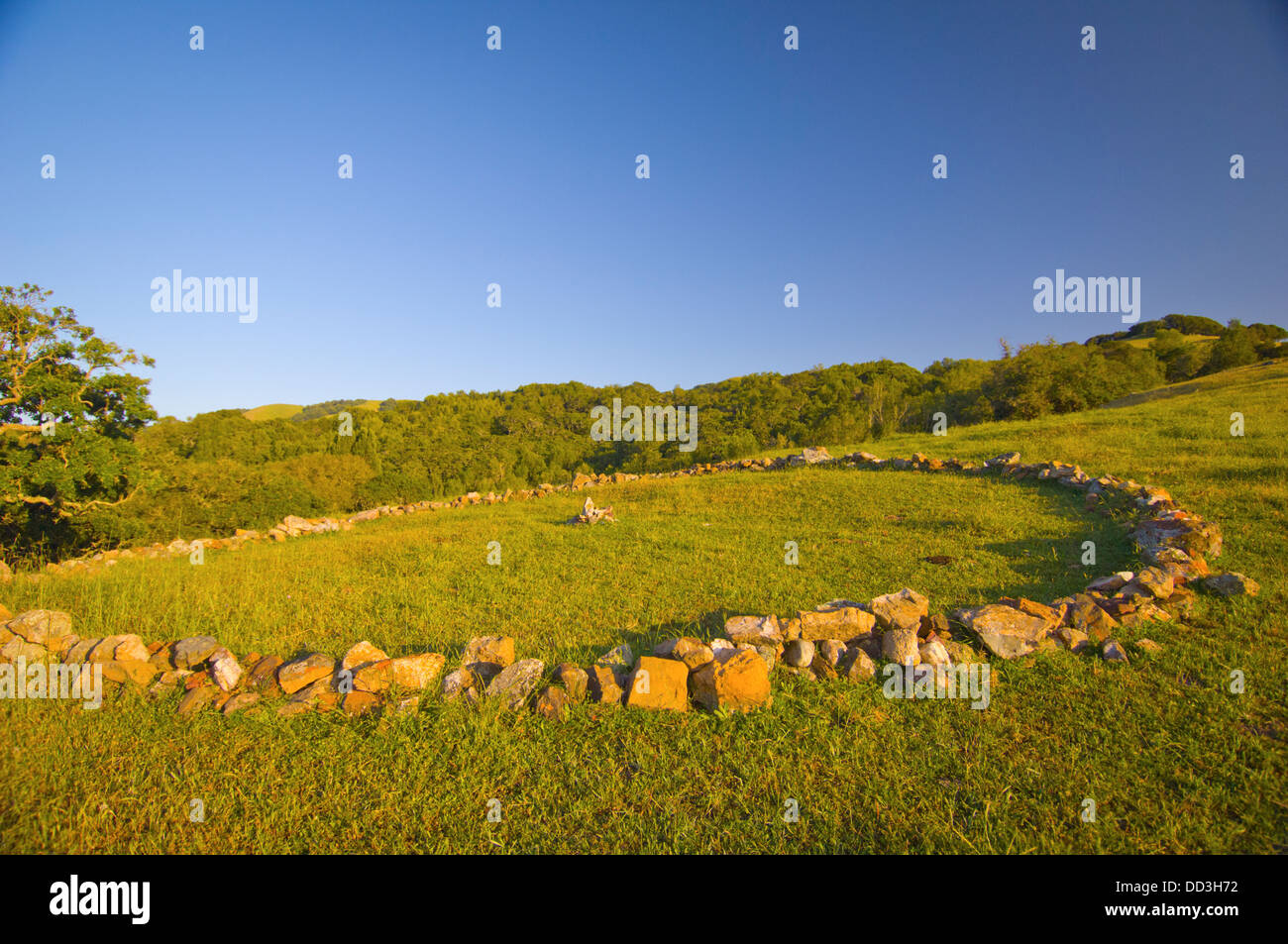 Stones In A Circle Formation; California, United States of America ...
