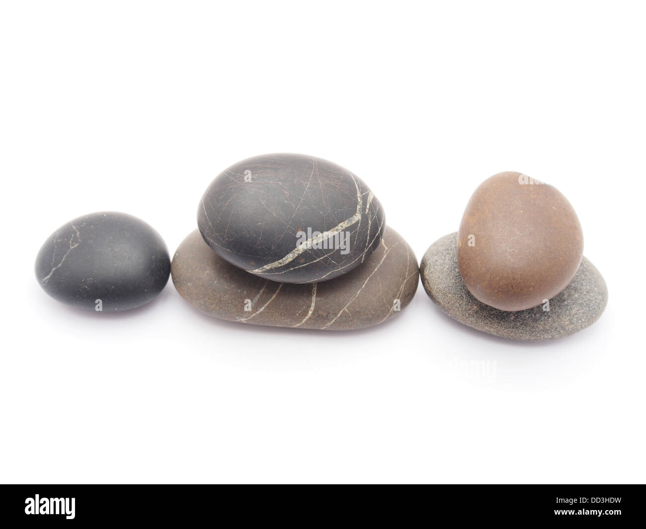 pebbles on white background Stock Photo - Alamy