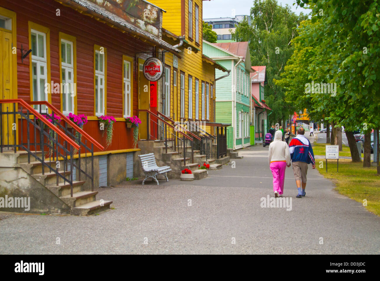 Posti street Haapsalu resort town Laanemaa county Estonia northern ...