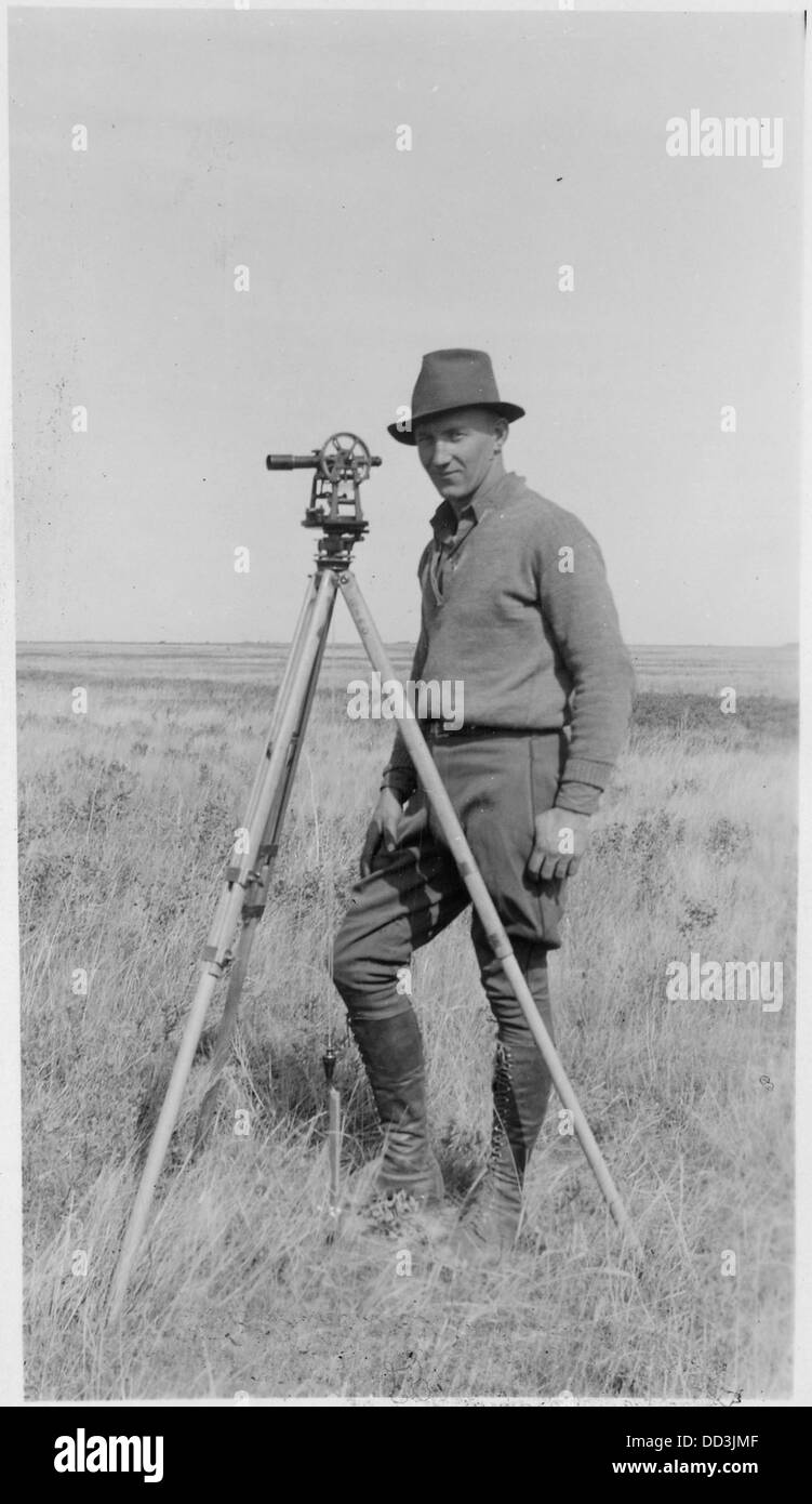 Historical image of a surveyor hi-res stock photography and images - Alamy