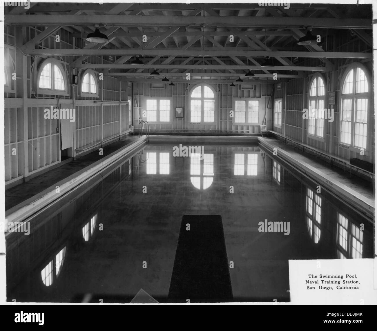 The swimming pool at the U.S. Naval Training Station in San Diego ...