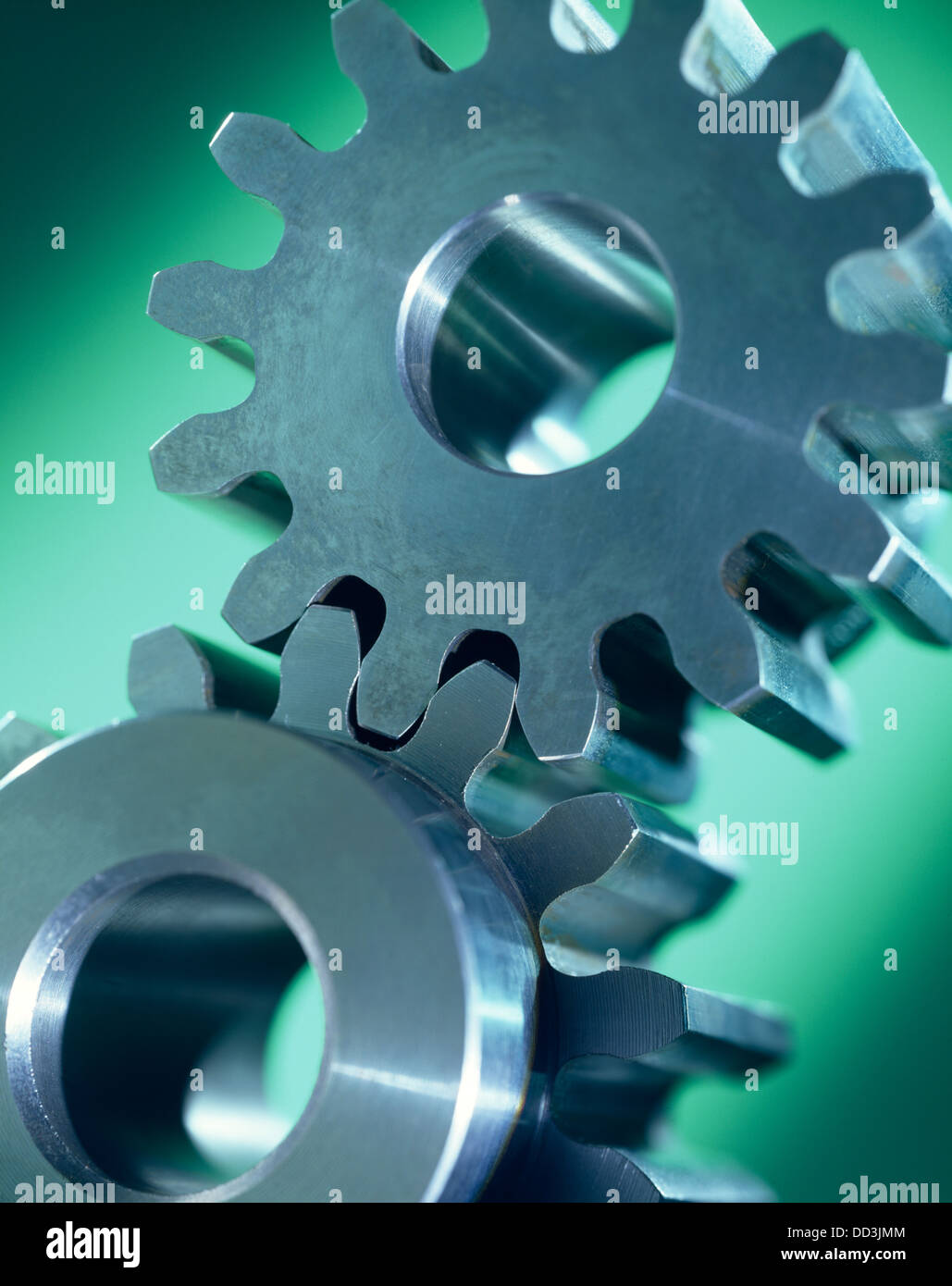 Two large metal gears connected together Stock Photo - Alamy