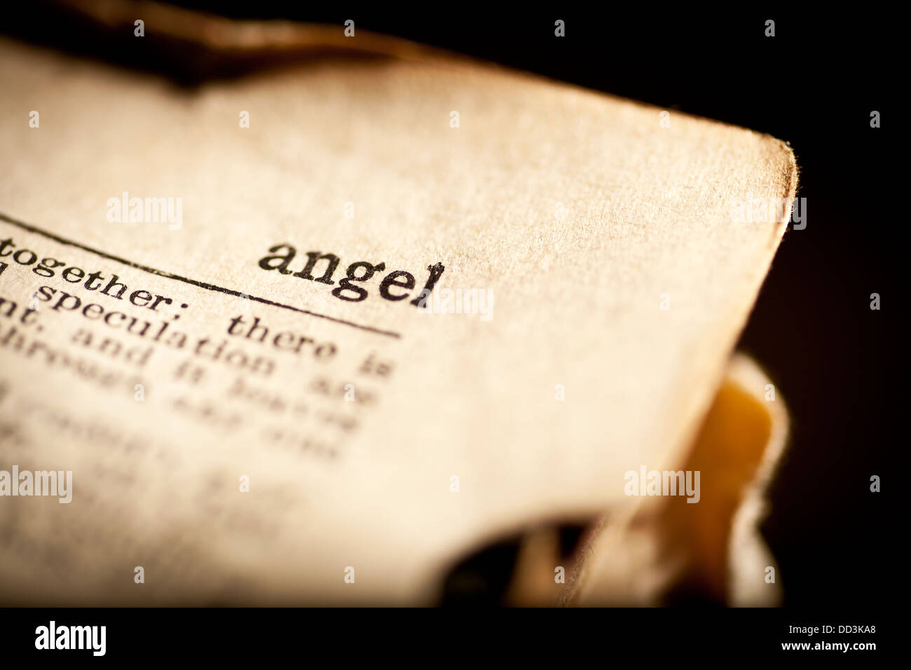 Dictionary word Angel Stock Photo - Alamy