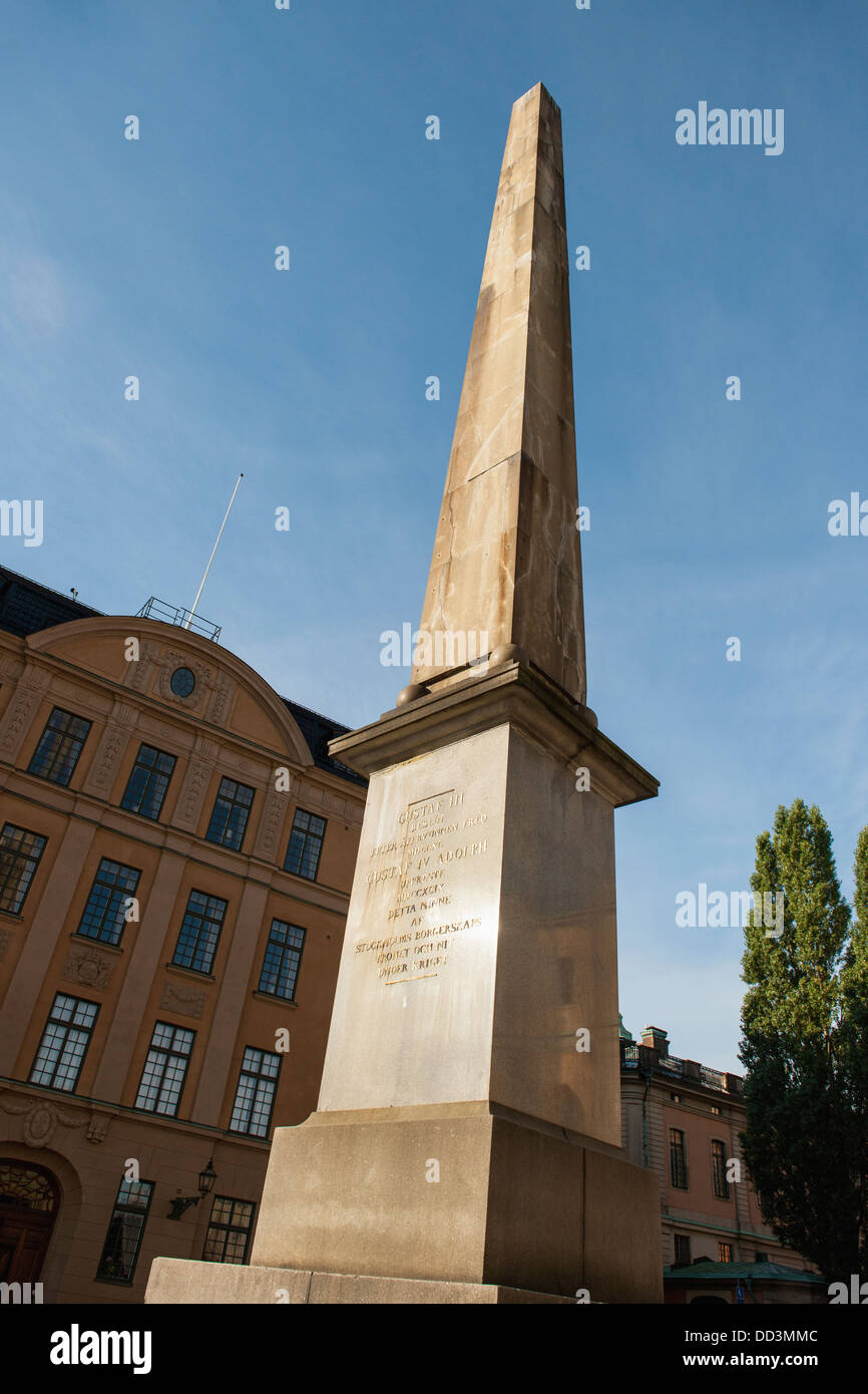 Monument In Old Town; Stockholm, Sweden Stock Photo - Alamy