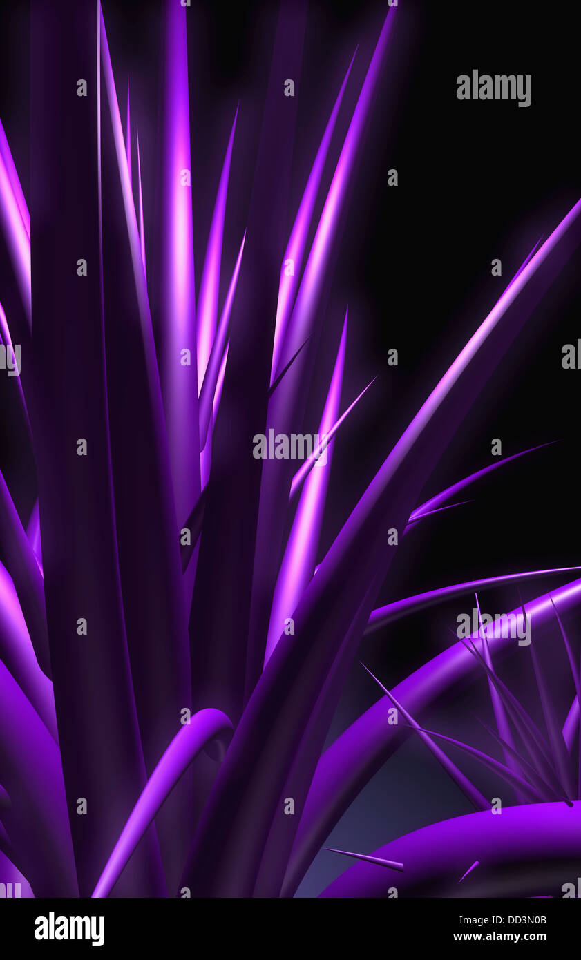 Computer Generated Design Of Illuminated Purple Strands Stock Photo - Alamy