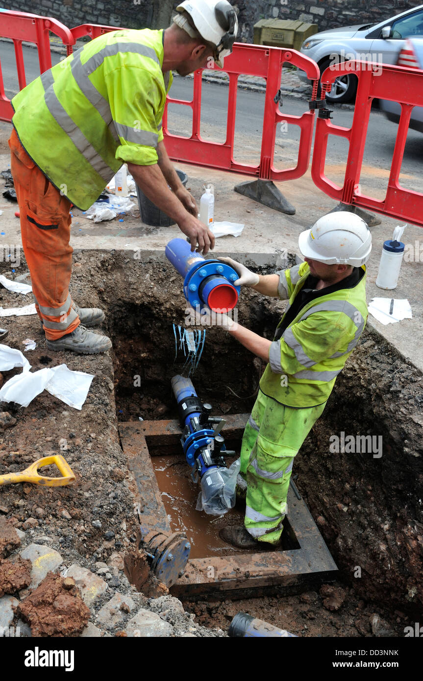 Water main repair Stock Photo - Alamy