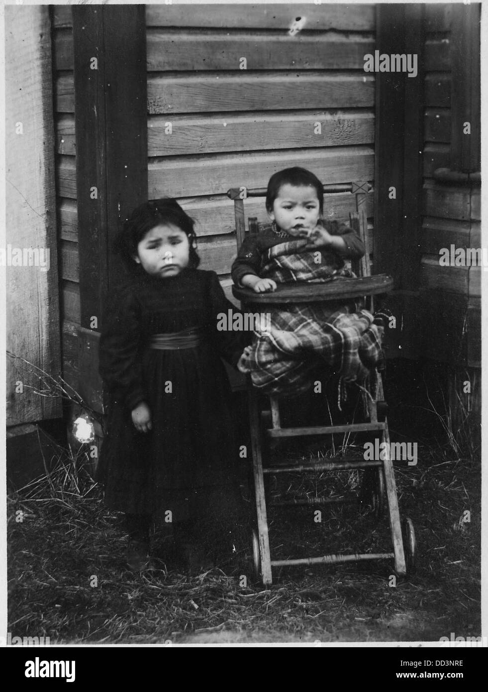 Two young children of Native American descent are depicted in this ...