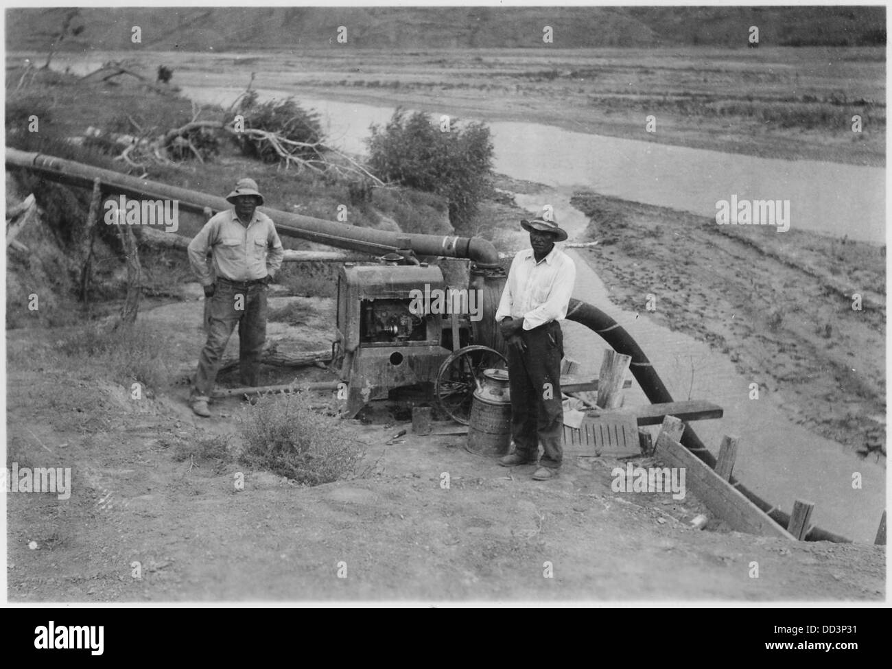 Irrigation system management in Black and White Stock Photos & Images ...