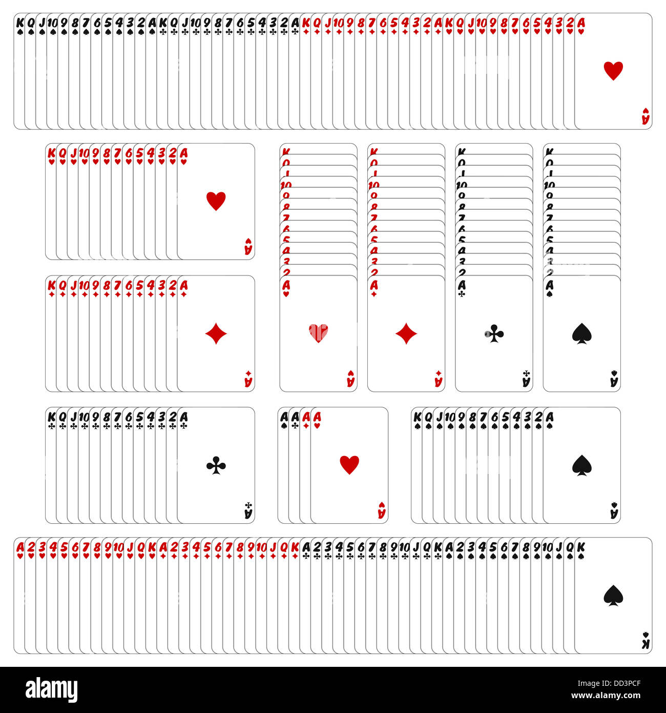 Rows of playing cards Stock Photo - Alamy