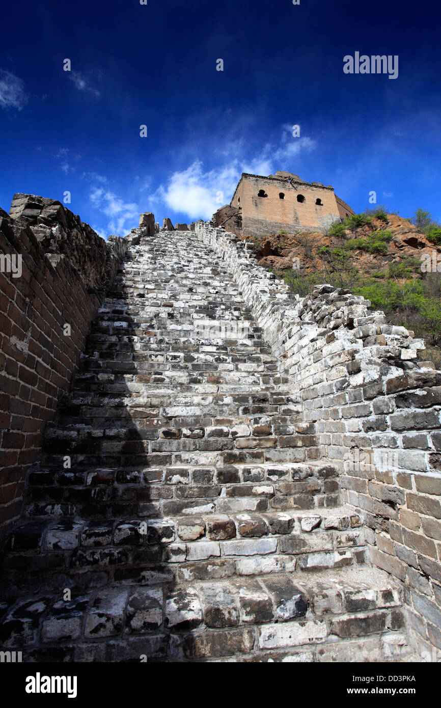 Watch towers on the Great Wall of China near Jinshanling village ...