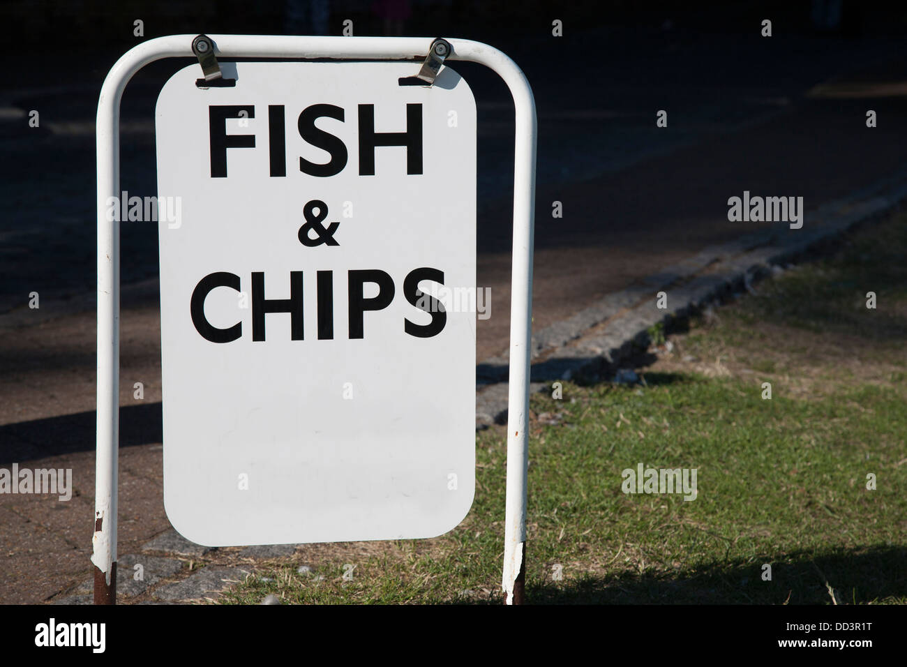 Fish and Chips Sign, Britain, UK Stock Photo - Alamy