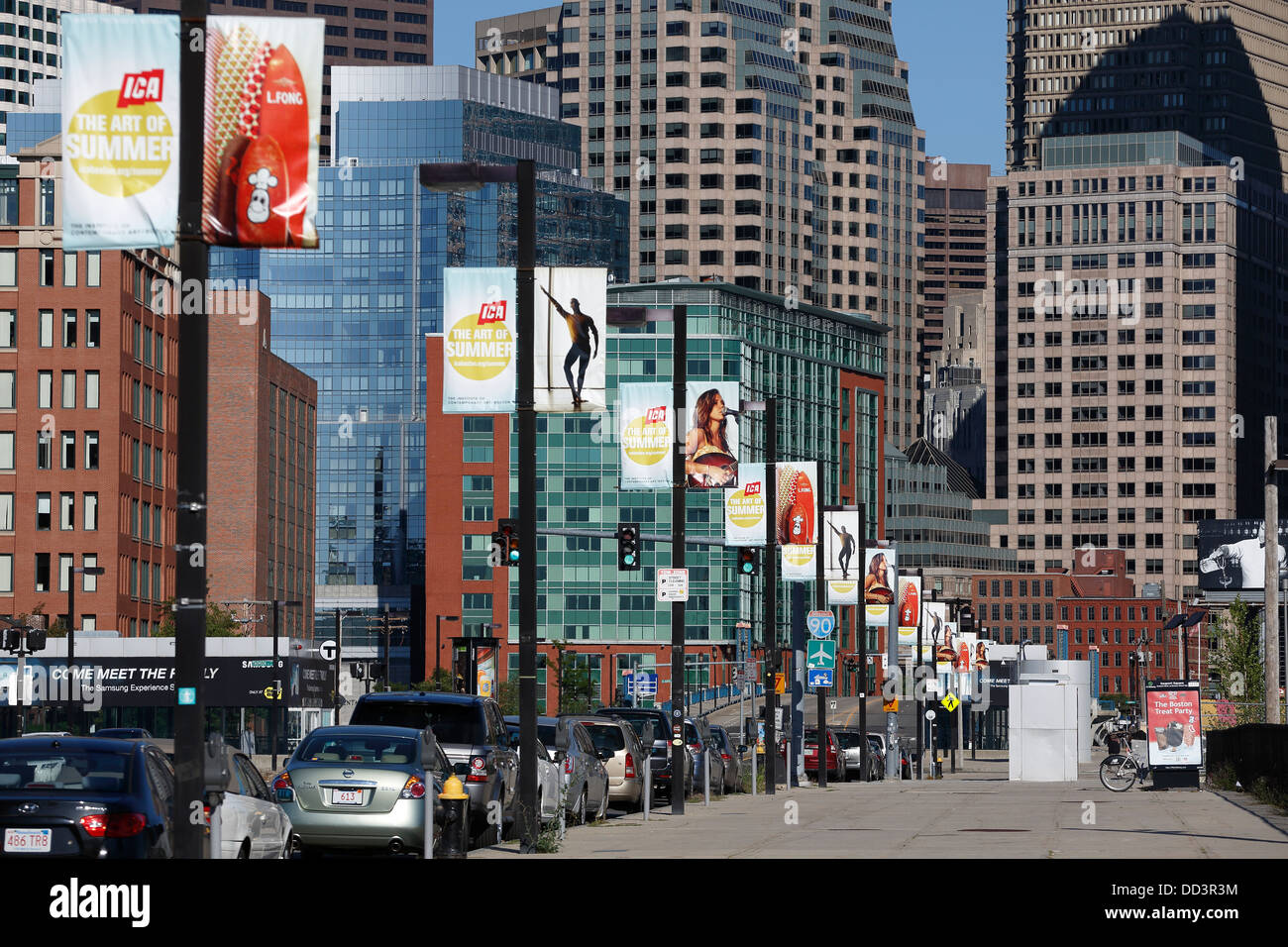 Seaport Boulevard in the Seaport District, Boston, Massachusetts Stock ...