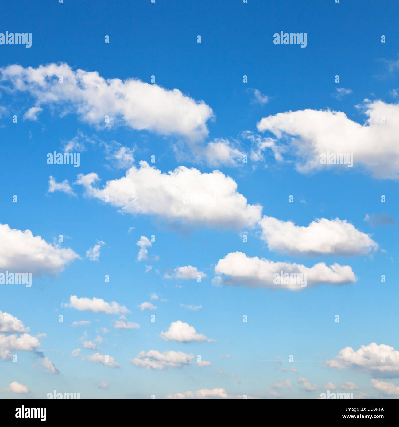 Sky blue white cumulus clouds sunny day summer afternoon hi-res stock ...