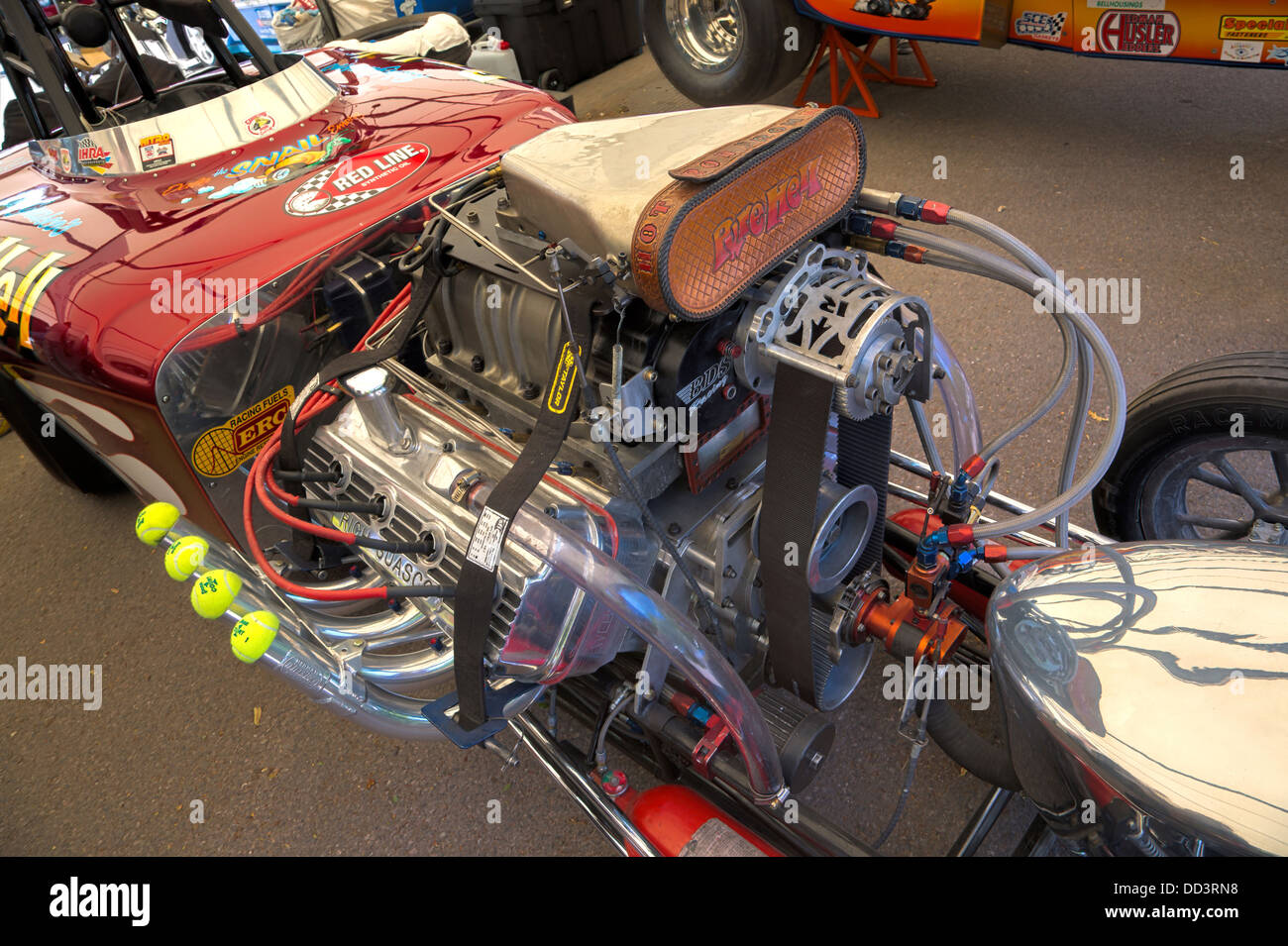 The 1932 type 6.4 litre V8 of Austin Bantam "Pure Hell" dragster in the ...