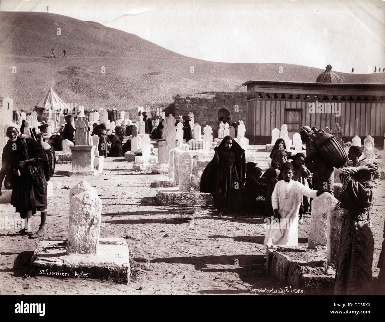 Arab Cemetery, by E. Lauro, ca 1875 Stock Photo - Alamy