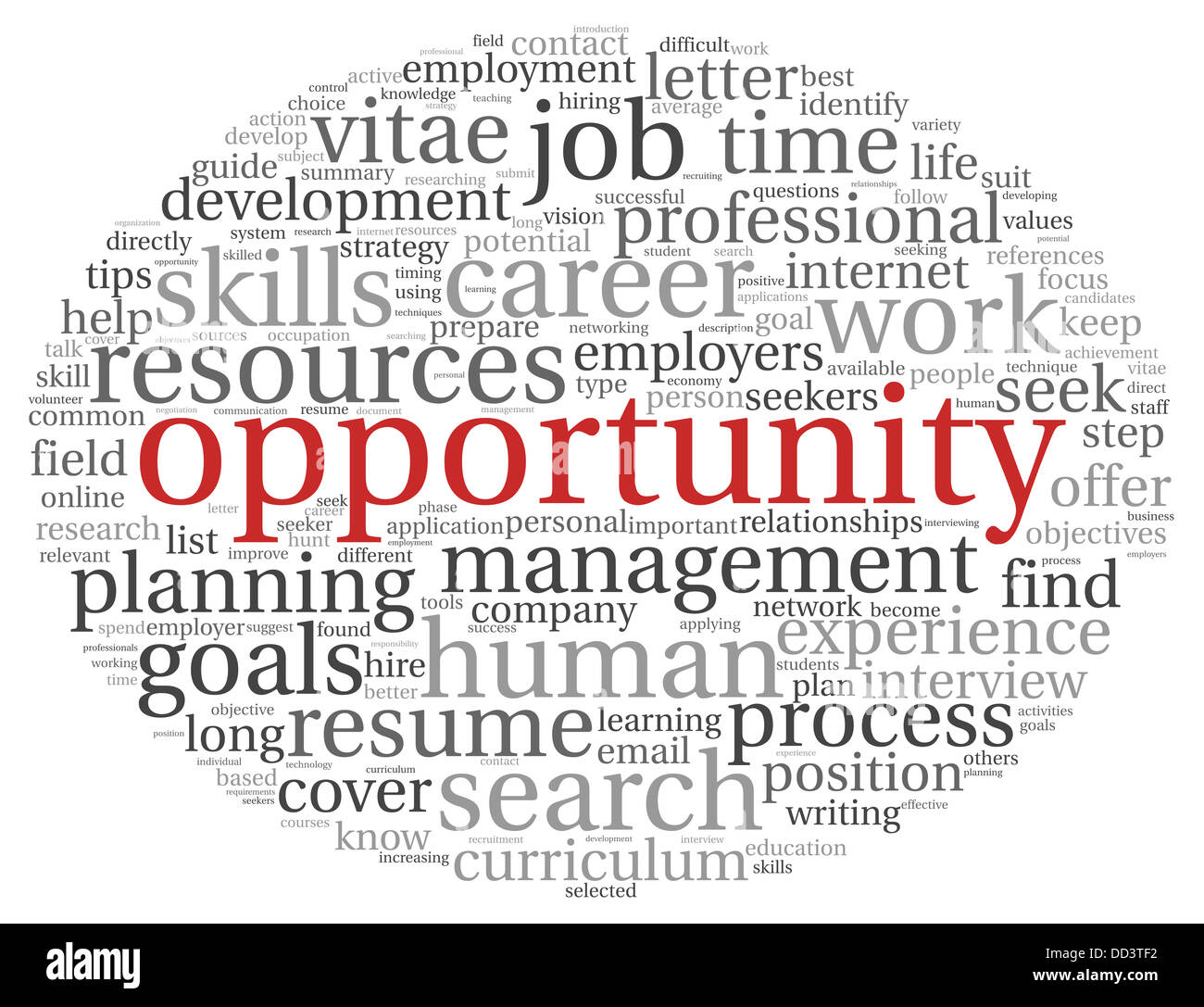 Opportunity and success concept in word tsg cloud on white Stock Photo ...