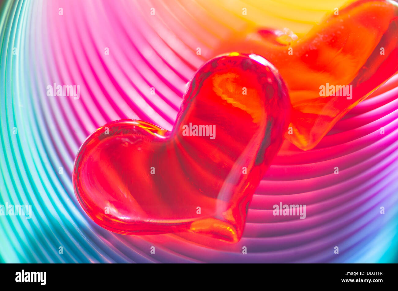 Beautiful translucent red Valentine hearts Stock Photo - Alamy