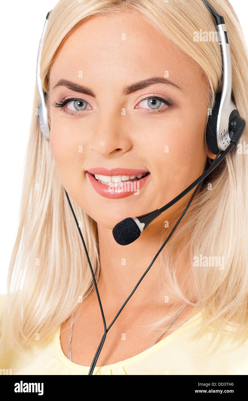 Call center operator Stock Photo - Alamy