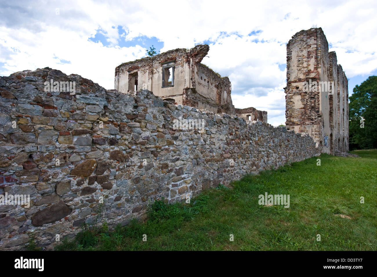 Bodzentyn Castle, a ruined castle from the 14th century in Bodzentyn ...