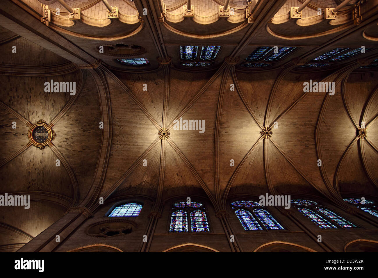 Notre Dame the Paris ceiling, Gothic Cathedral Stock Photo - Alamy