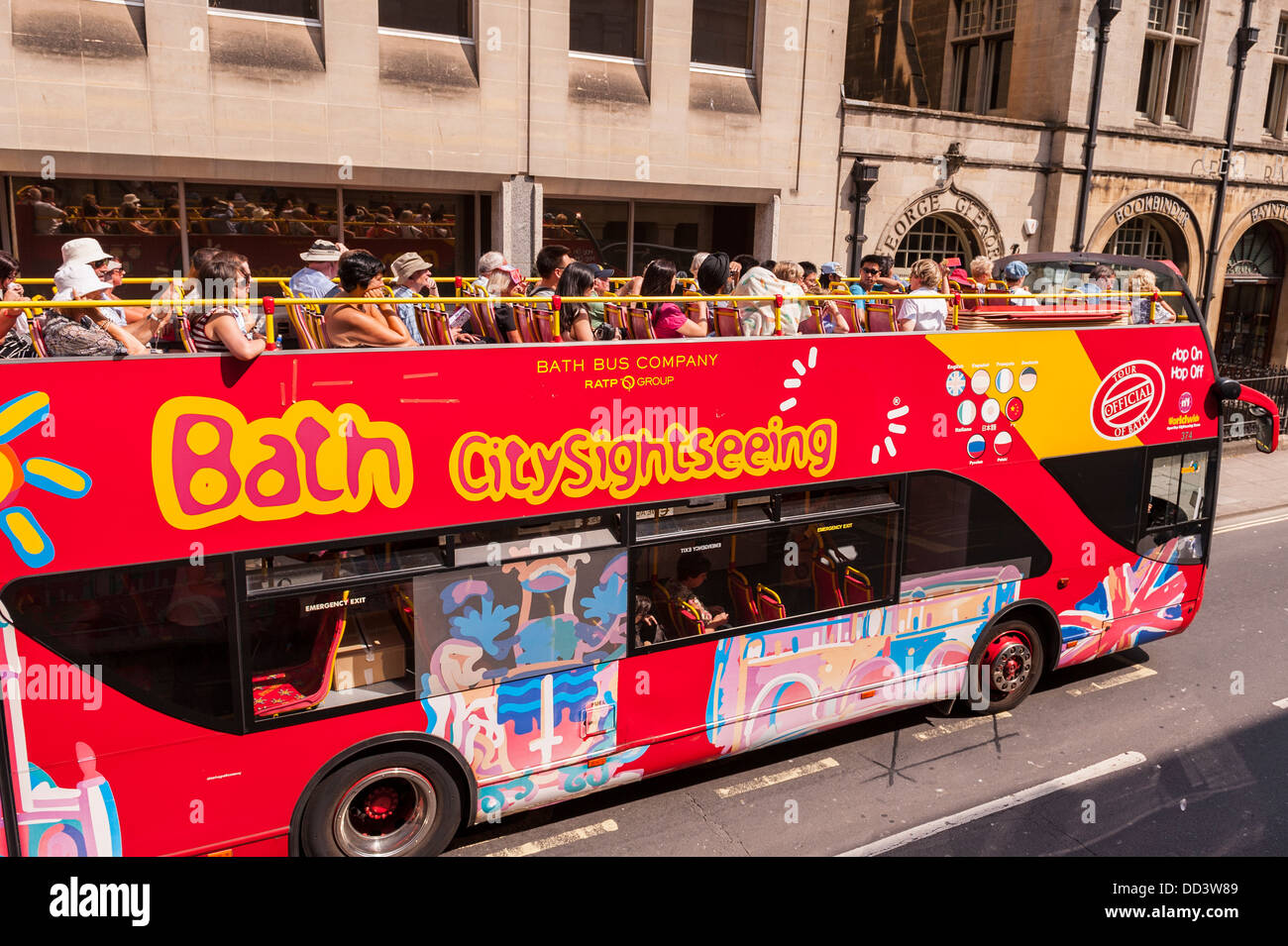 A City Sightseeing Tour bus in Bath , Somerset , England , Britain , Uk ...