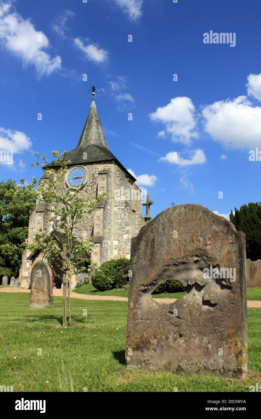 The Church of St Michael and All Angels in the village of Mickleham ...