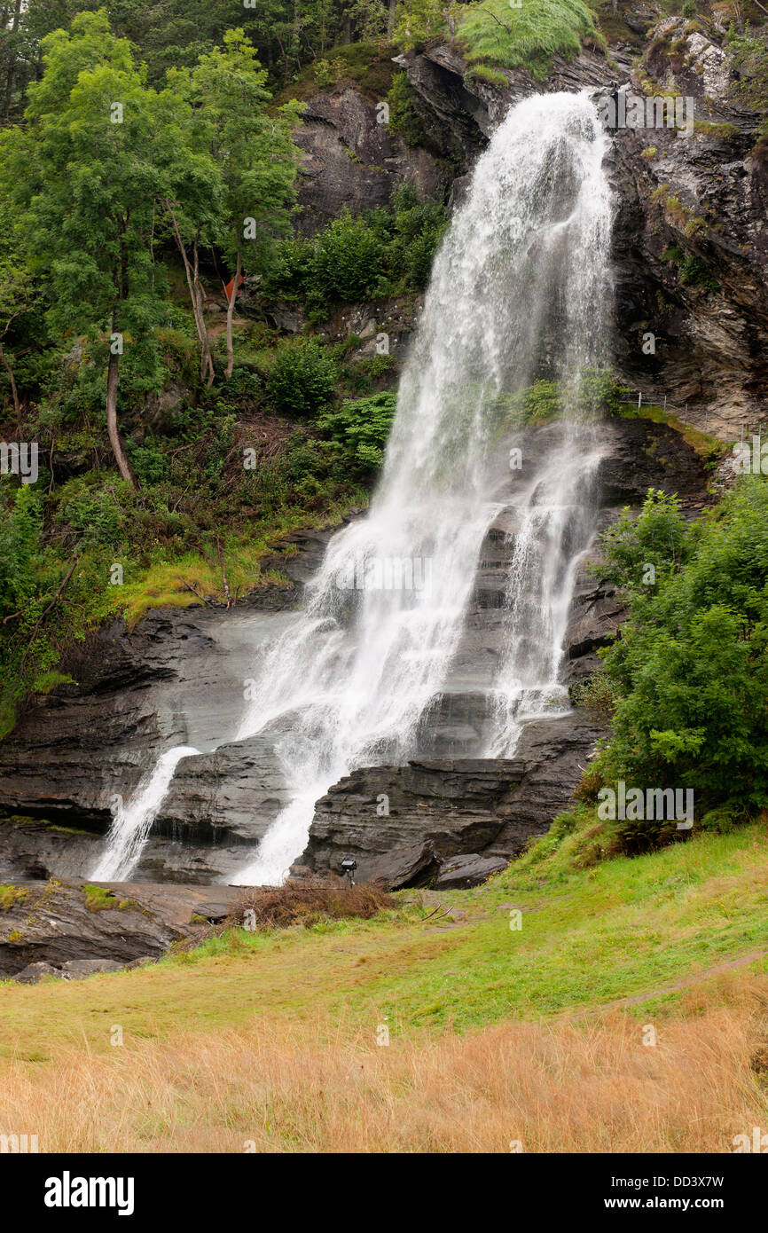 Waterfalls Splashing Over Rocks; Hardangervidda, Norway Stock Photo - Alamy