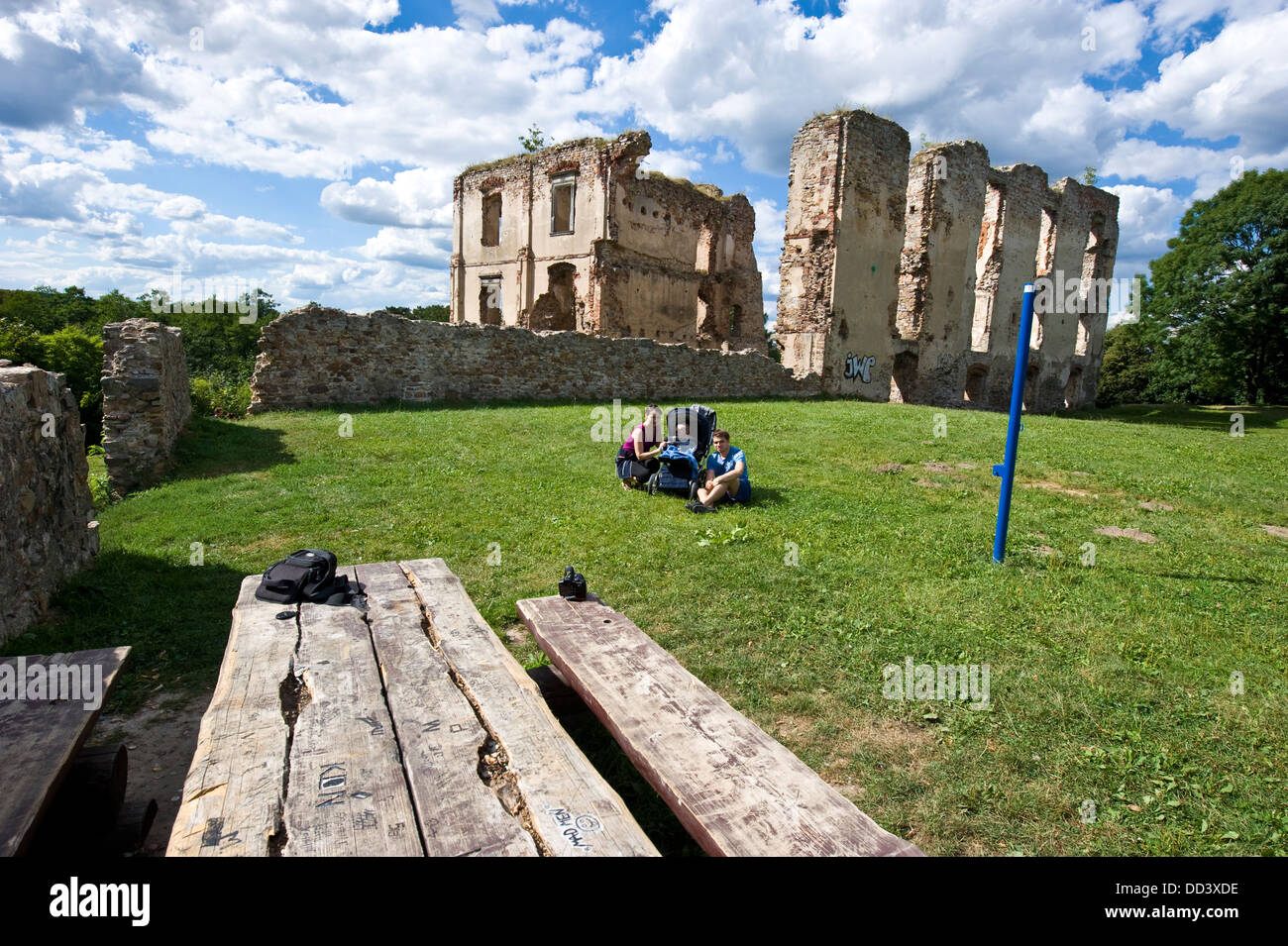 Bodzentyn Castle, a ruined castle from the 14th century in Bodzentyn ...