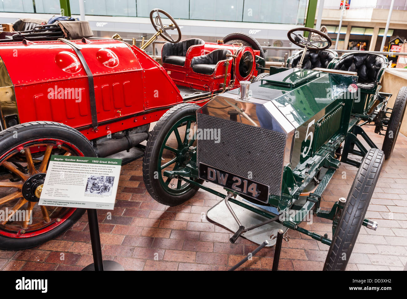 A 1903 Napier Gordon Bennett car Inside the National Motor Museum at ...