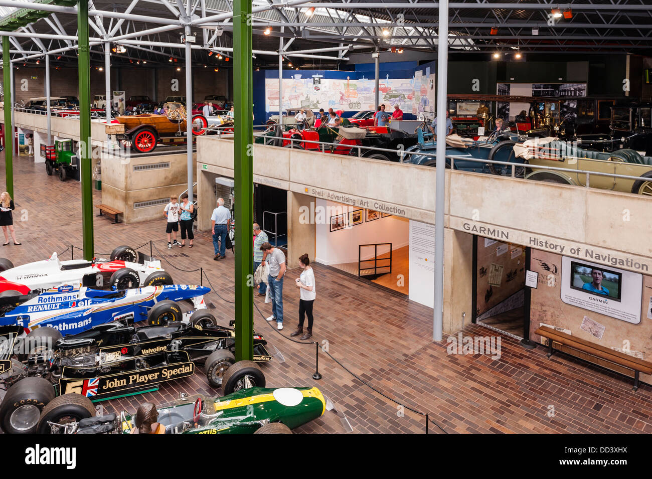 Racing cars Inside the National Motor Museum at Beaulieu in Beaulieu ...