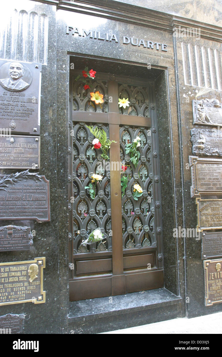 Eva Peron's tomb is housed in this family mausoleum at Recoleta ...