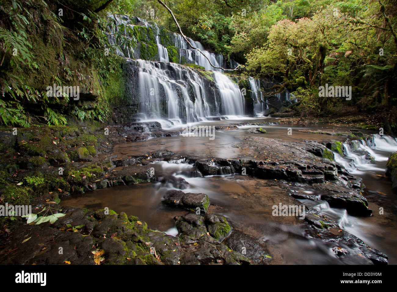 Purakaunui waterfalls hi-res stock photography and images - Alamy