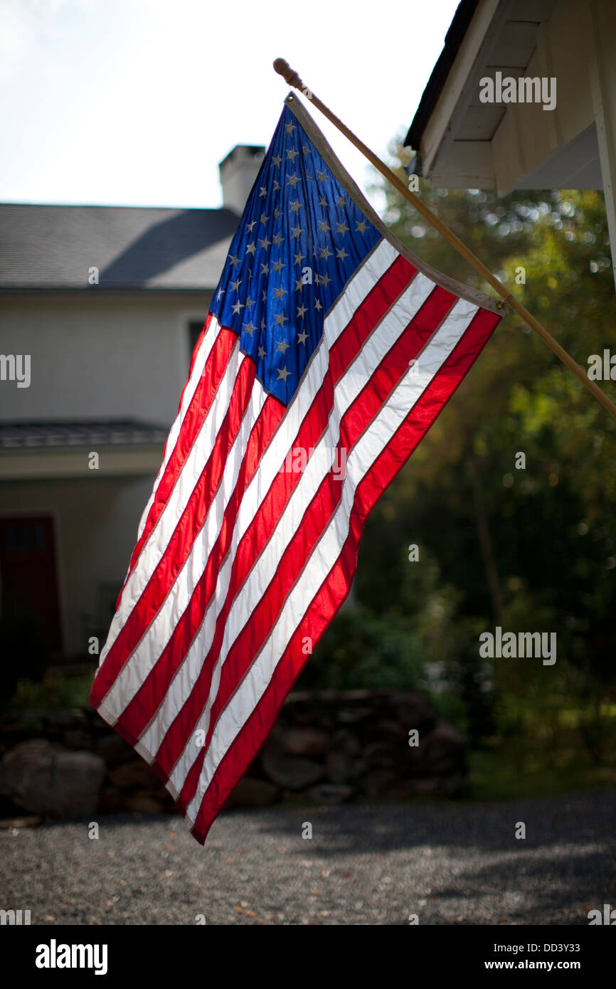 American flag waving hi-res stock photography and images - Alamy