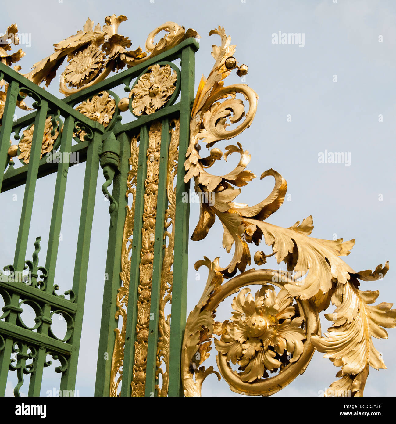 Ornate Gold Design On A Metal Railing At Drottningholm Palace ...