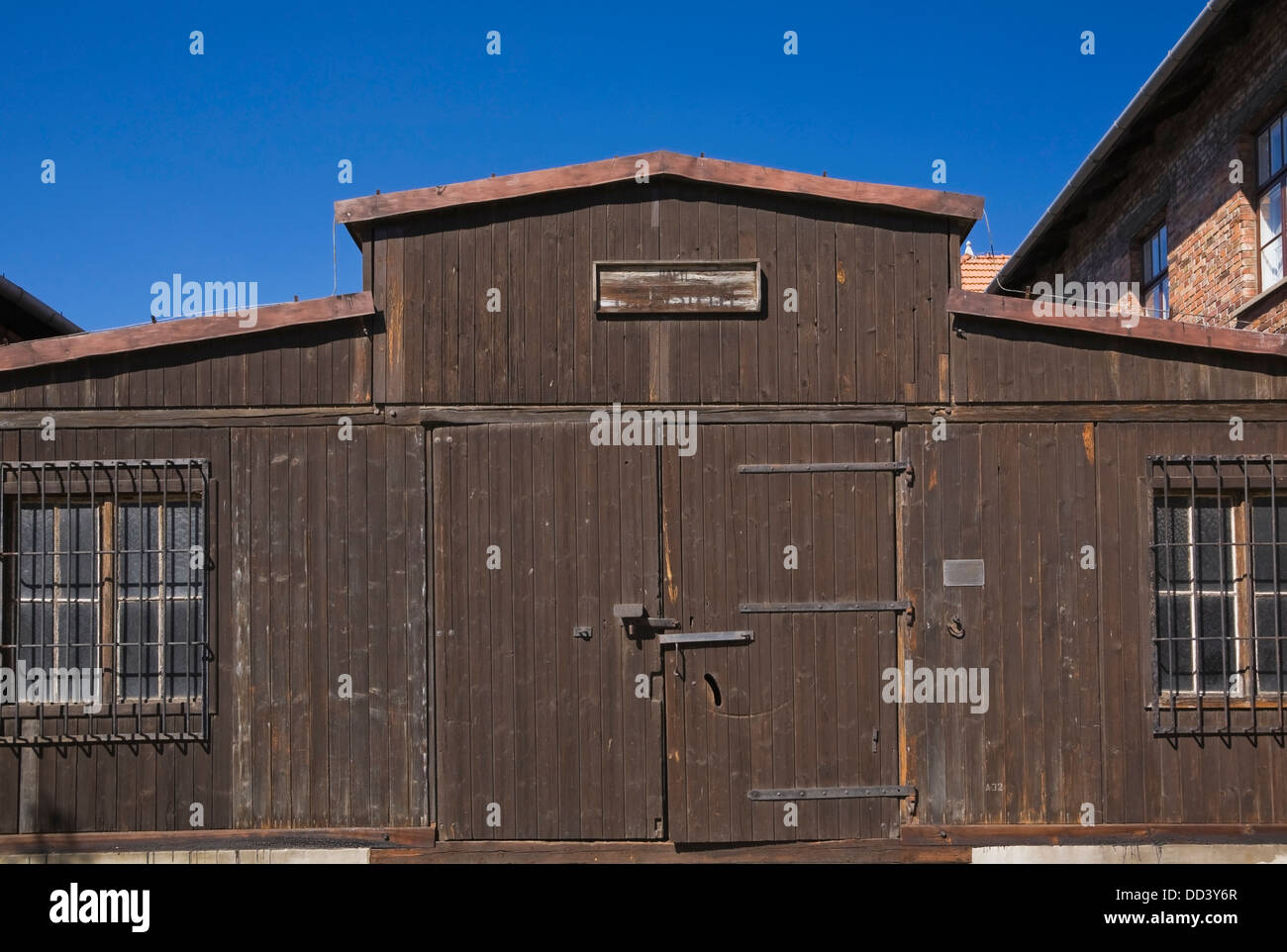 Buildings Inside Auschwitz Nazi Concentration High Resolution Stock ...