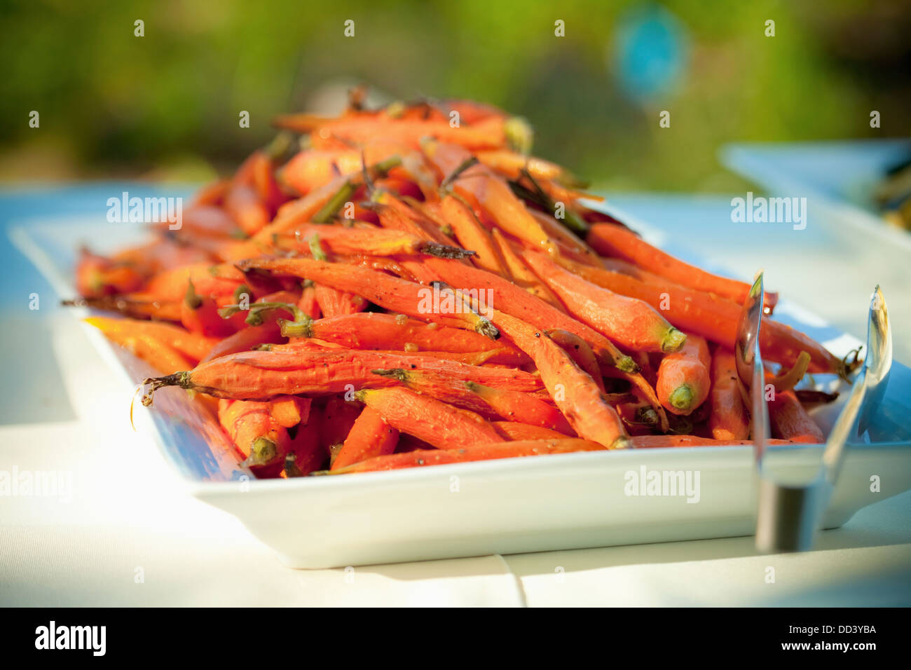Elegant Plate Of Cooked Carrots At A Wedding; Vancouver, British ...