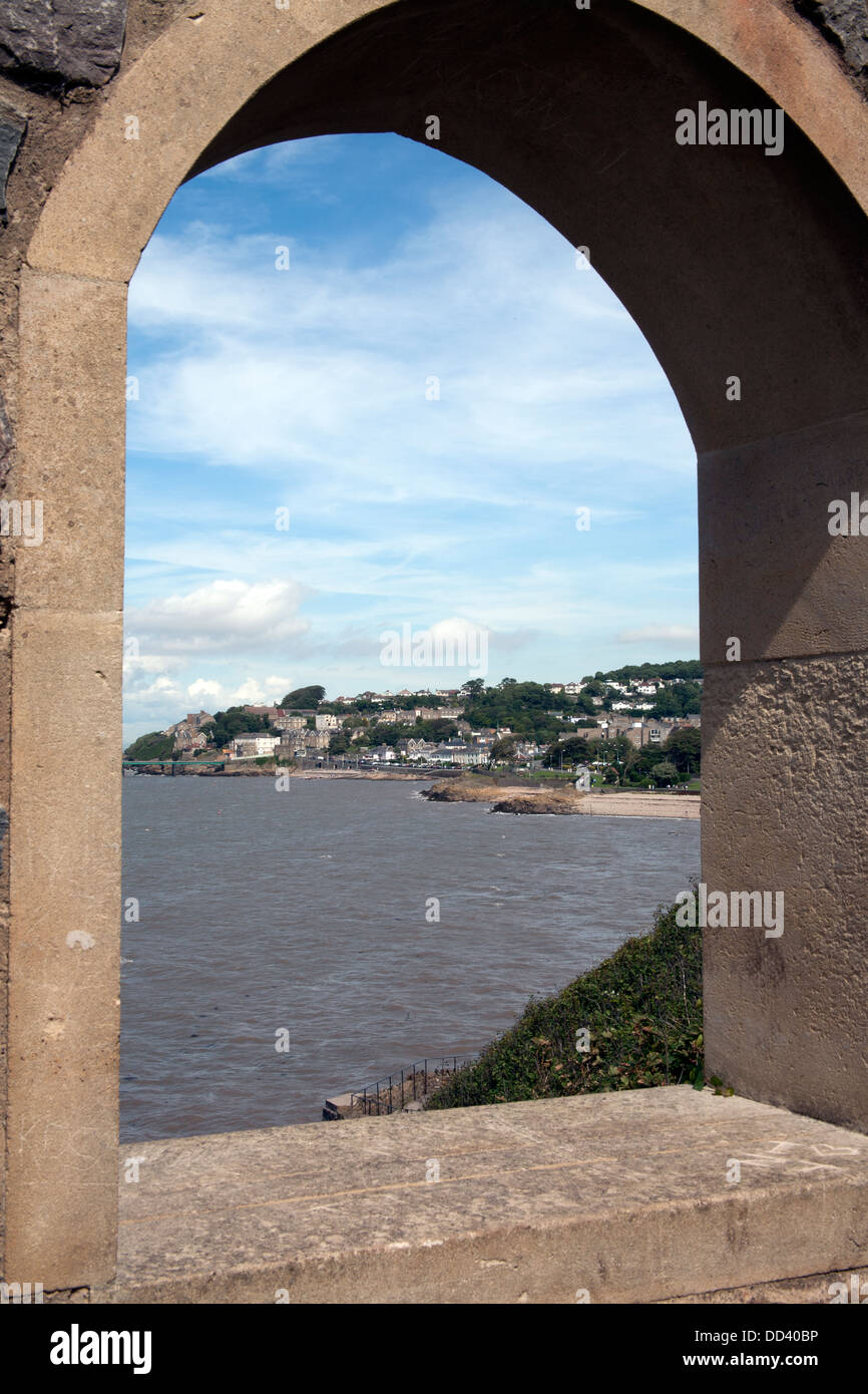 View of the town of Clevedon from a window of Conrad Finzels Lookout ...