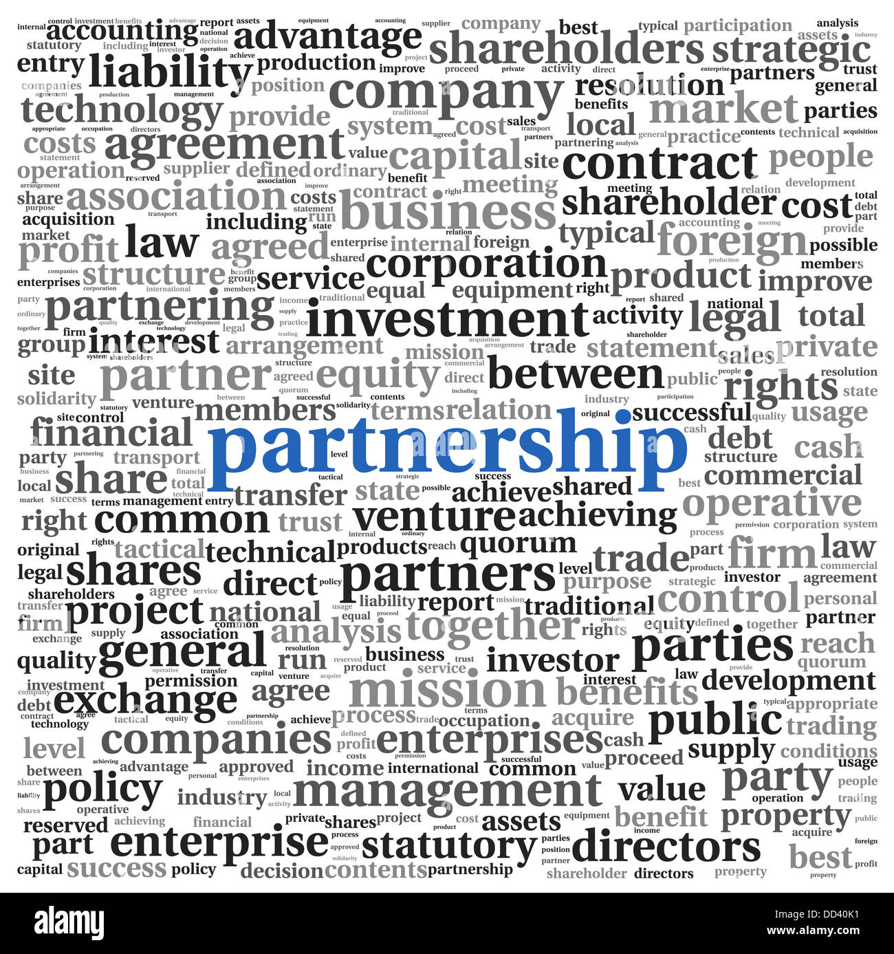 Partner word cloud hi-res stock photography and images - Alamy