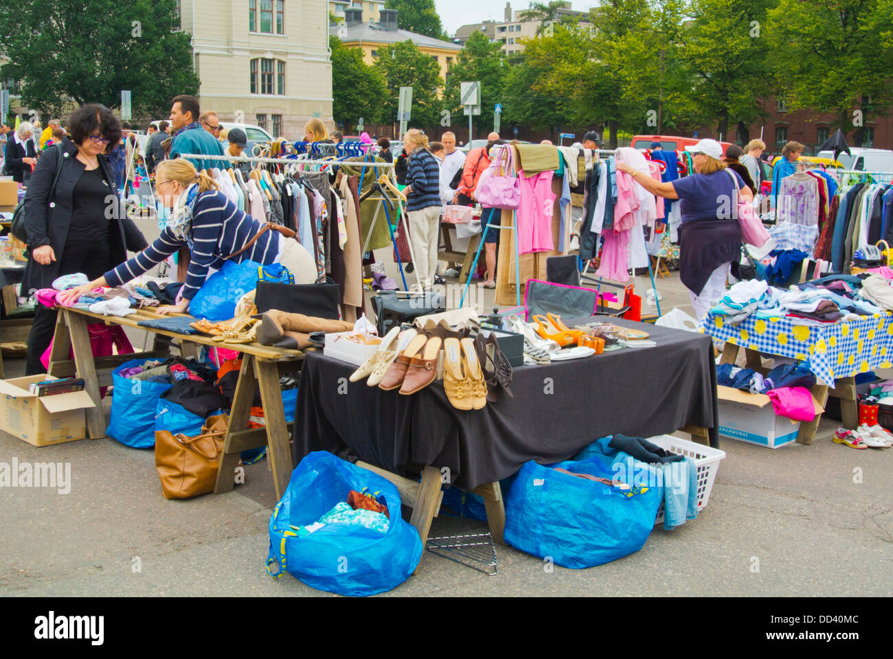 Hietalahdentori the market square with daily flea market Hietalahti ...