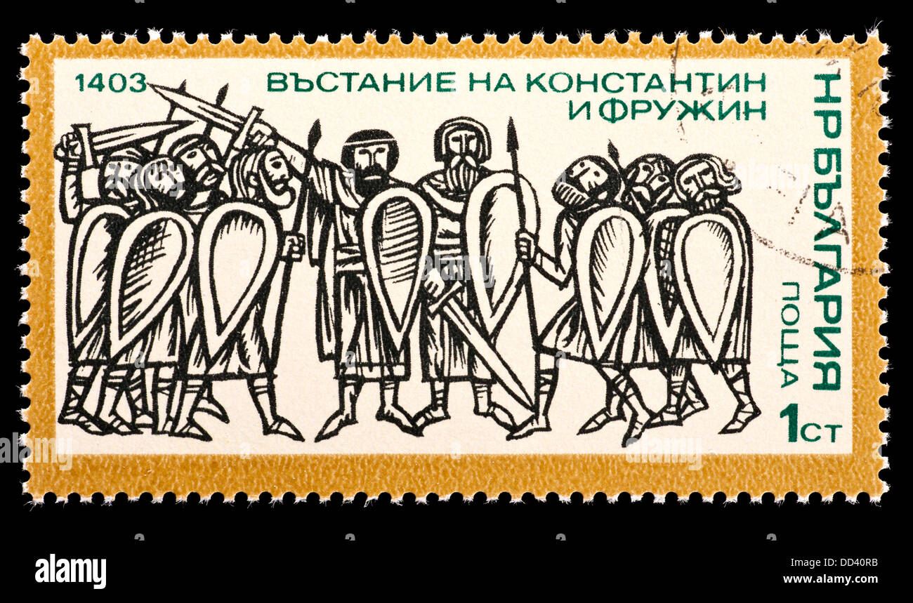 Postage stamp from Bulgaria depicting Constantine's rebellion against ...