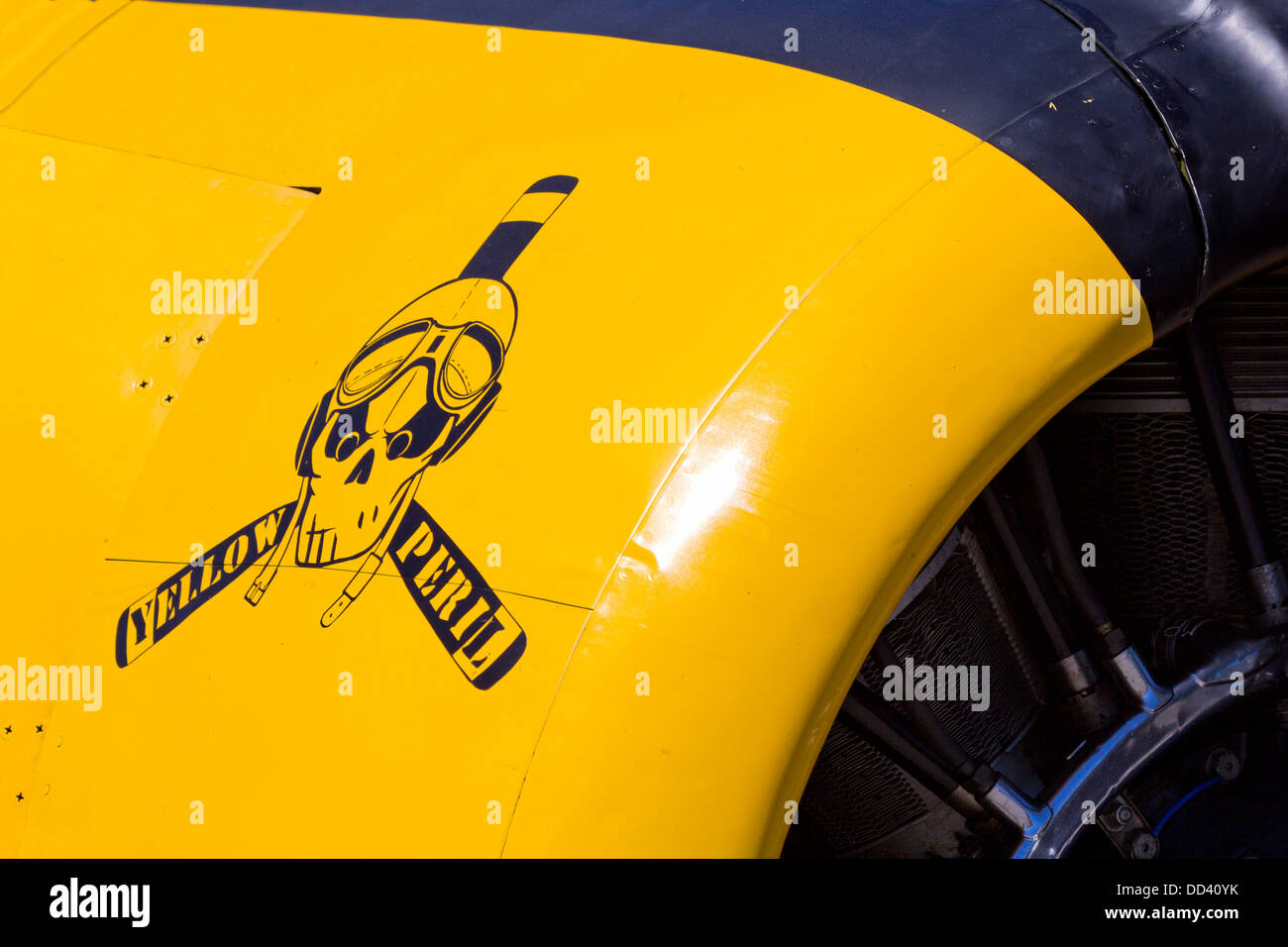 Engine cowling of a 1950's era T-28 Trojan military primary trainer ...