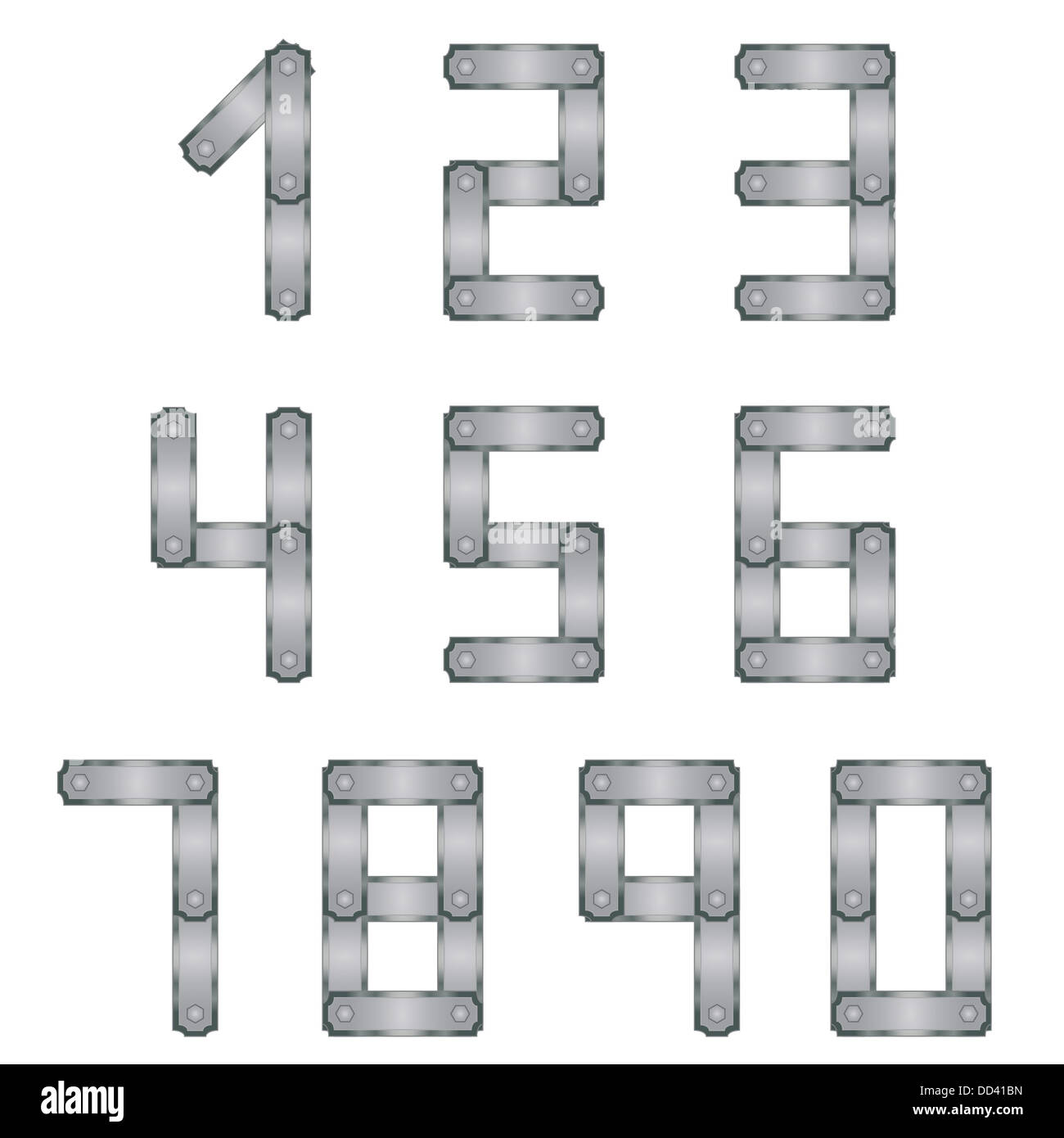 Numbers 0 to 9 Cut Out Stock Images & Pictures - Alamy