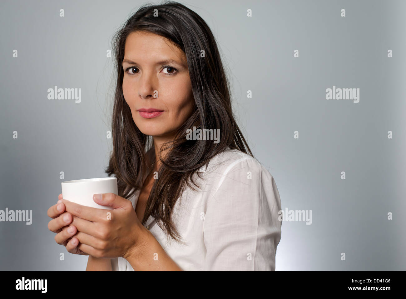 Woman and coffee and chocolate hi-res stock photography and images - Alamy
